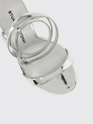 STUART WEITZMAN Nudistini Patent Leather Ankle Strap Sandals