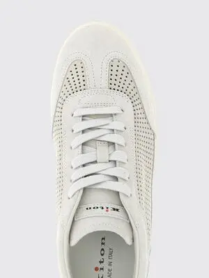Kiton Perforated Suede Calfskin Leather Sneakers - Grey