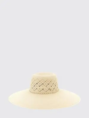 MAISON MICHEL Straw Hat - Beige