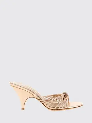 GIANVITO ROSSI Gianvito Rossi Sofia Laminated Nappa Leather High-Heeled Mules Pink
