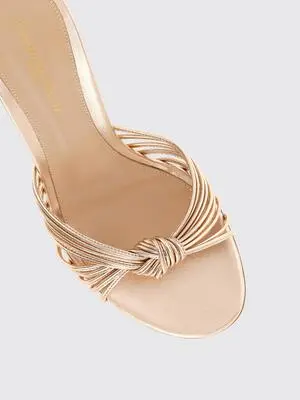 GIANVITO ROSSI Sofia Laminated Nappa Leather High-heeled Mules - Pink