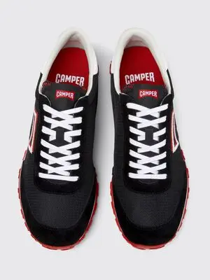 Camper Drift Walk Sneakers In Recycled Fabric And Suede - Black