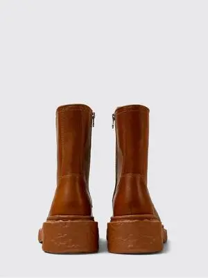 Camper Leather Ankle Boots - Brown