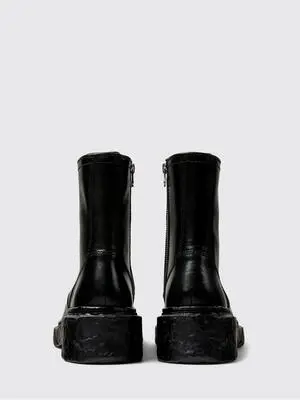 Camper Vamonos Leather Combat Boots - Black