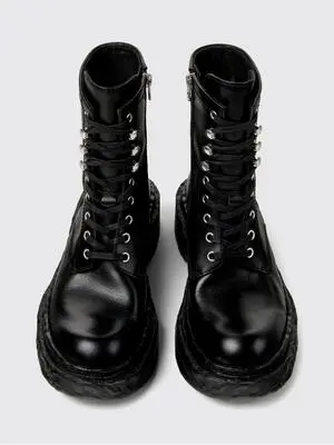 Camper Vamonos Leather Combat Boots - Black