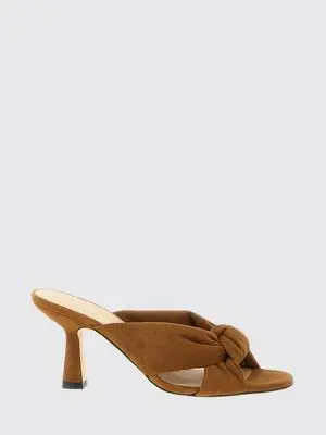 STUART WEITZMAN Soplaya Suede Mule Sandals With Knot Detailing - Brown