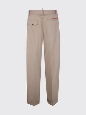 Dsquared2 Tailored Cotton Trousers - Sand