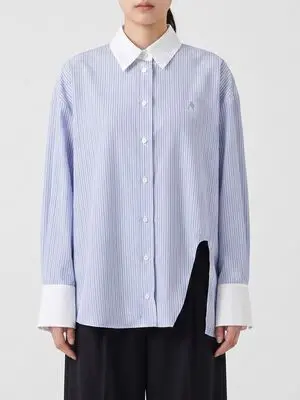 Attico Striped Shirt With Classic Collar - Blue