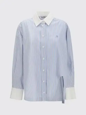 Attico Striped Shirt With Classic Collar - Blue