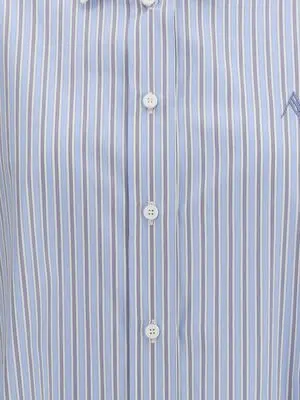 Attico Striped Shirt With Classic Collar - Blue