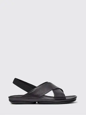 Camper Right Isla Leather Slingback Sandals - Black