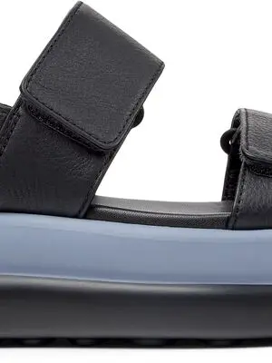 Camper Pelotas Flota Up Grained Leather Sandals - Black