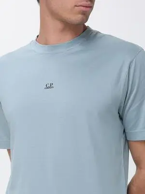 C.P. COMPANY C. P. Company Cotton T-shirt With Logo - Silver