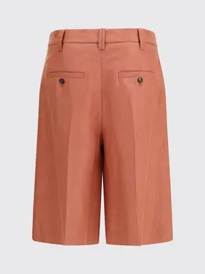 Brunello Cucinelli Pure Linen Bermuda Shorts - Orange