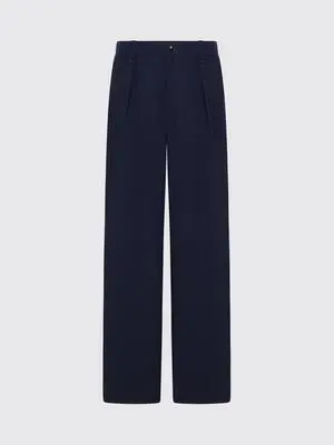 Giorgio Armani Wide Leg Linen Blend Trousers