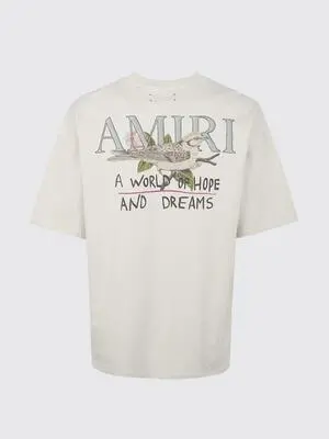 Amiri Cotton T-shirt With Logo - Cream