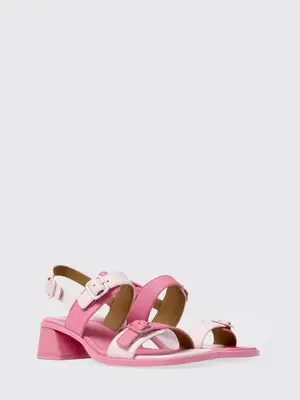 Camper Twins Leather Slingback Sandals - Pink