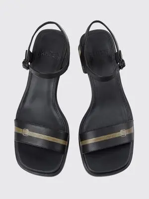 Camper Kora Trompe-l'ail Print Leather Sandals - Black