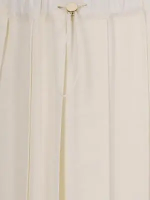 Fabiana Filippi Pleated Linen Blend Maxi Skirt - Butter