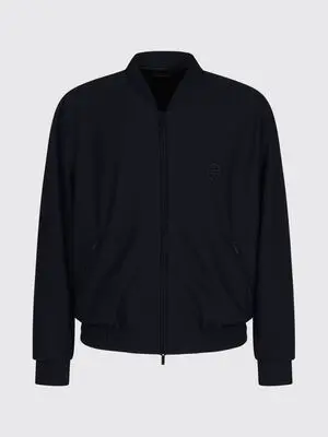 Giorgio Armani Technical Fabric Bomber Jacket - Black