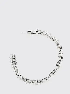Patrizia Pepe Hoop Earrings With Crystal Embellishments