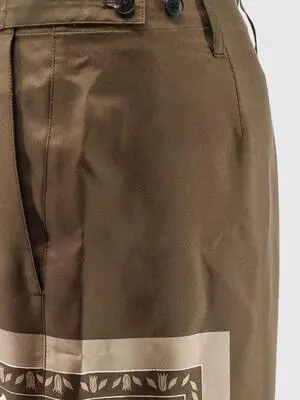 Tory Burch Printed Silk Palazzo Trousers