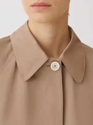 Fabiana Filippi Trench Coat With Embroidered Collar