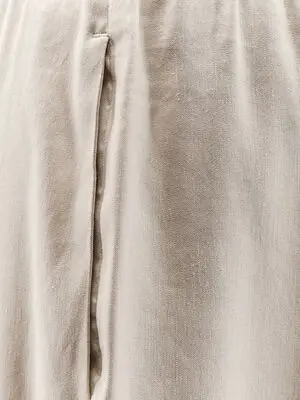 Max Mara Destino Palazzo Linen Blend Trousers - Beige