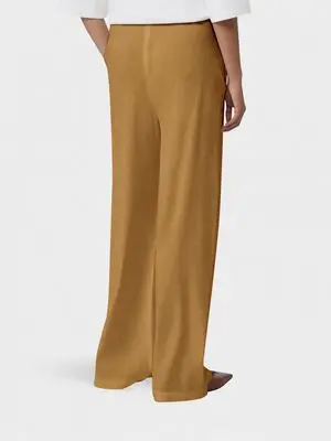 Max Mara Palazzo Linen Blend Trousers - Sand