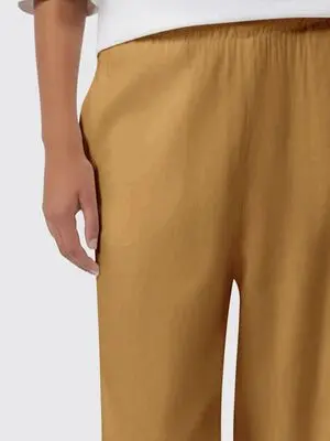 Max Mara Palazzo Linen Blend Trousers - Sand