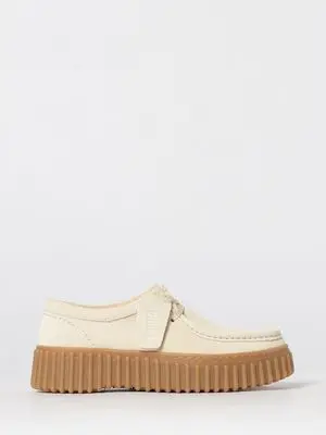 Clarks Suede Oxford Shoes - Beige