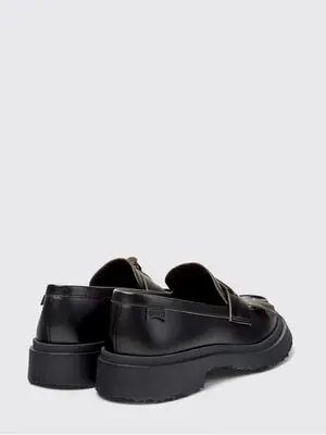 Camper Leather Loafers With Fringe And Saddle Strap
