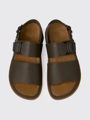 Camper Lluc Leather Slingback Sandals - Brown