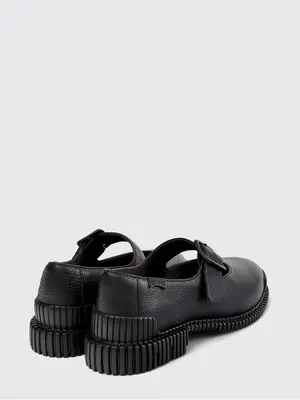 Camper Grained Leather Mary Jane Loafers
