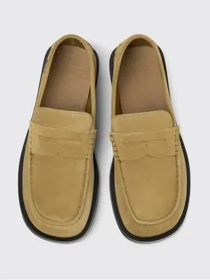 Camper Don Suede Loafers With Saddle Strap - Brown