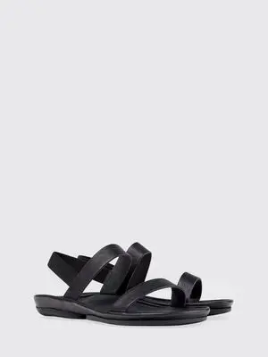 Camper Isla Leather Slingback Sandals - Black