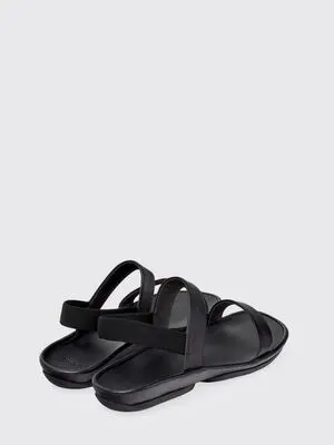 Camper Isla Leather Slingback Sandals - Black
