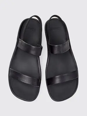 Camper Isla Leather Slingback Sandals - Black