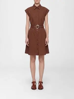 Liu Jo Cotton Shirt Dress - Brown