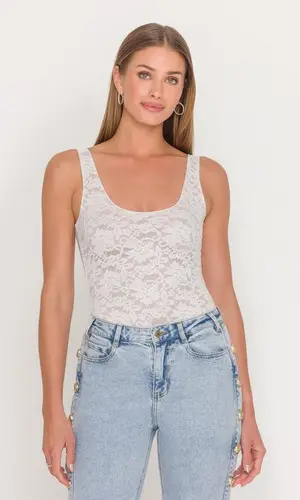Generation Love Lace Tank - White