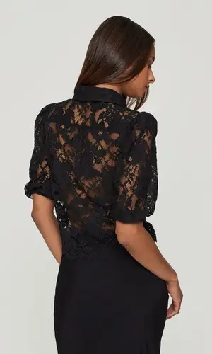 Generation Love Mesh Lace Shirt - Black