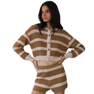 Callahan Fiona Striped Cardigan - Ginger Root