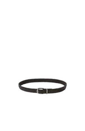 Brunello Cucinelli Chevron-effect Braided Leather Belt