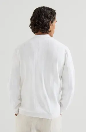 Brunello Cucinelli Linen And Cotton Cardigan - White