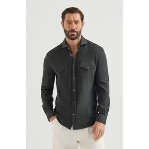 Brunello Cucinelli Piqué Shirt - Anthracite