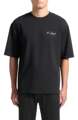 Manière De Voir Piece De Resistancevan Gogh Cotton T-shirt - Black