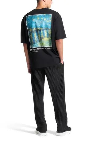 Manière De Voir Piece De Resistancevan Gogh Cotton T-shirt - Black