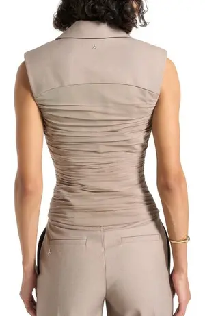 Manière De Voir Mesh Ruched Waistcoat