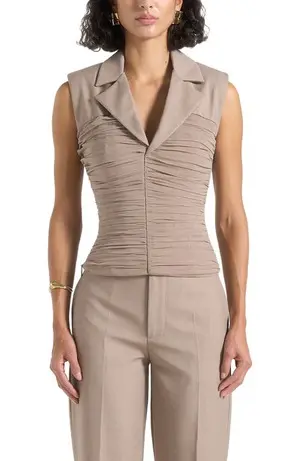 Manière De Voir Mesh Ruched Waistcoat