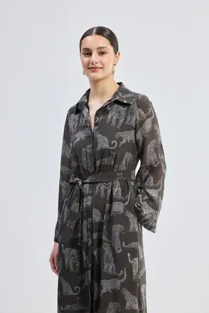 REISTOR Relaxed-fit Printed Shirt Dress